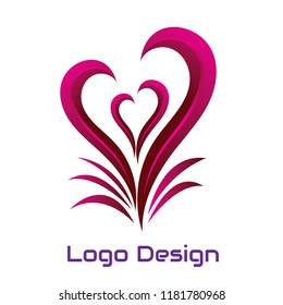 Vector Logo Design Purple Color Stock Vector (Royalty Free) 1181780968 ...
