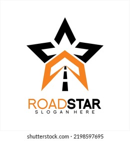 Vector Logo Design Stars Road Symbols Stock Vector (Royalty Free ...