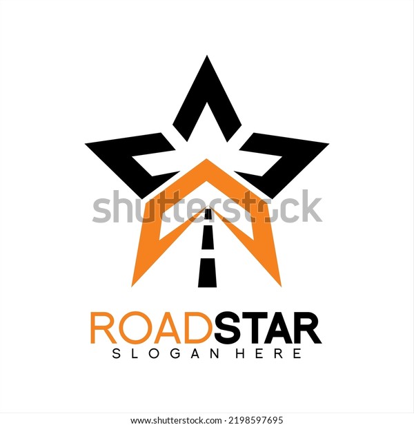 Vector Logo Design Stars Road Symbols Stock Vector (Royalty Free ...