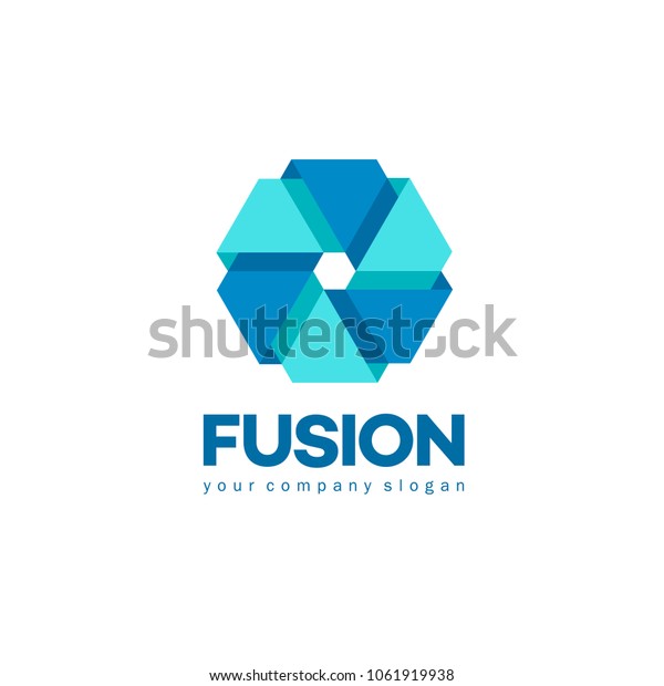 Vector Logo Design Template Business Merger Stock Vector (Royalty Free ...