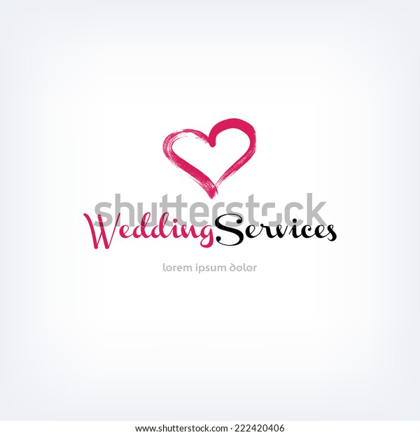 Vector Logo Design Template Wedding Services Stock Vector (Royalty Free ...