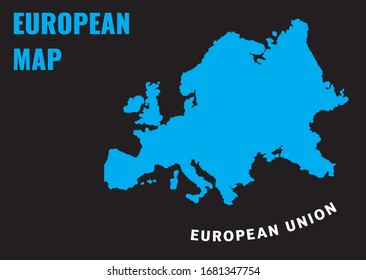 Vector Logo European Maps Blue Stock Vector (Royalty Free) 1681347754 ...
