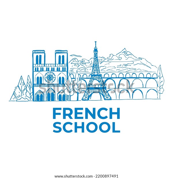 Vector Logo French Language School Stock Vector (Royalty Free ...