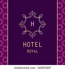 Vector Logo Hotel Hotel Business Monogram Stock Vector (Royalty Free ...