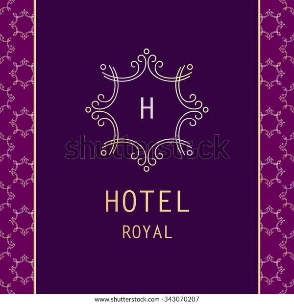 Vector Logo Hotel Hotel Business Monogram Stock Vector (Royalty Free ...