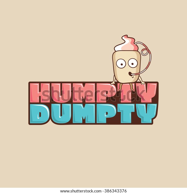 Vector Logo Humpty Dumpty Cup Milkshake Arkivvektor (royaltyfri) 386343376