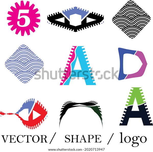 Vector Logo Icon Designs Consisting Colorful Stock Vector (Royalty Free ...