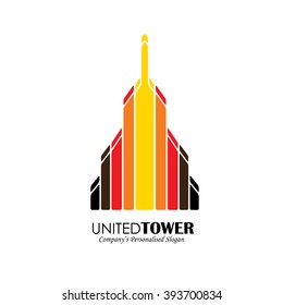Vector Logo Icon Highrise Commercial Building Stock Vector (Royalty ...