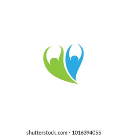 Vector Logo Icon Two People Love Stock Vector (Royalty Free) 1016394055 ...