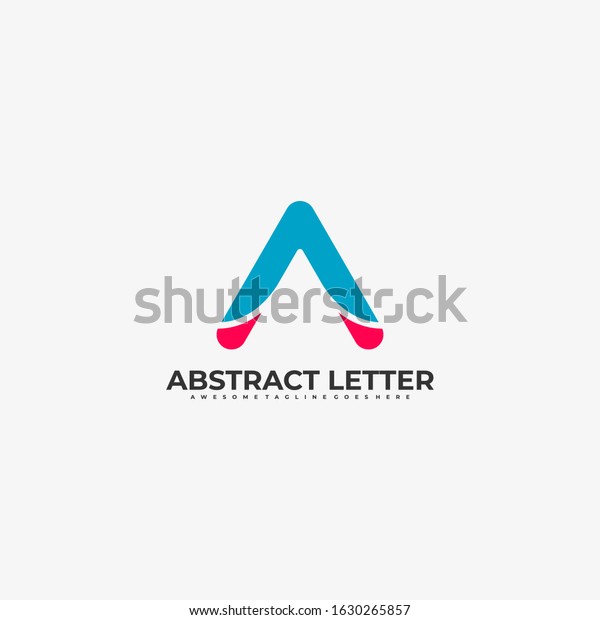 Vector Logo Illustration Abstract Letter Flat Stock Vector (Royalty ...