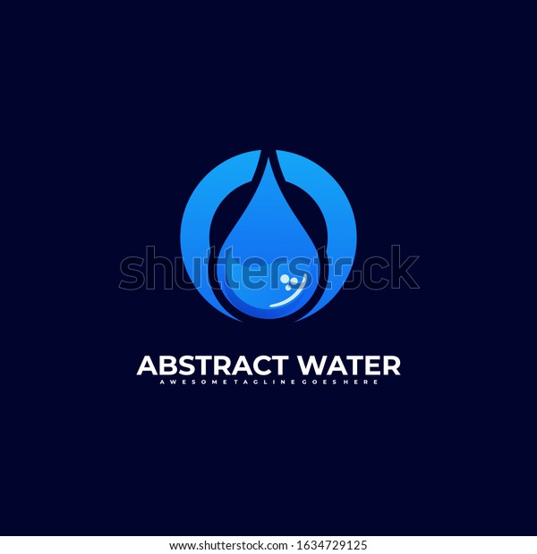 Vector Logo Illustration Abstract Water Circle Stock Vector (Royalty ...