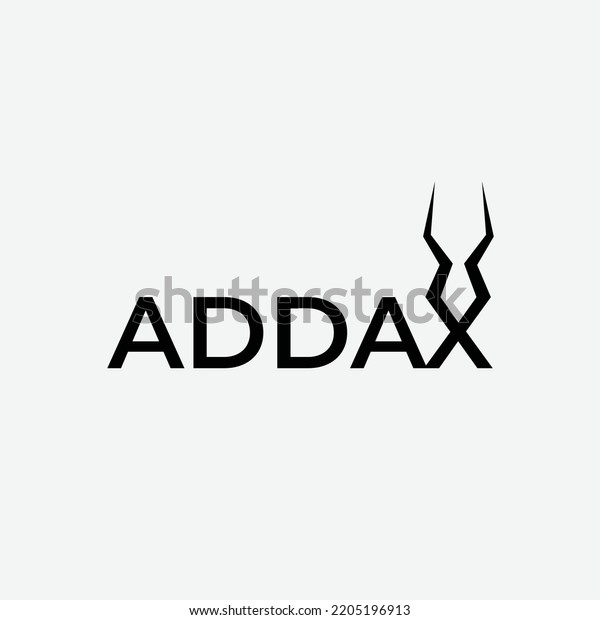 Vector Logo Illustration Addax Simple Flat Stock Vector (Royalty Free ...