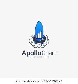 Vector Logo Illustration Apollo Chart Line Stock Vector (Royalty Free ...