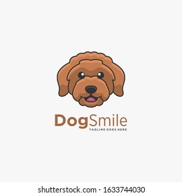 Vector Logo Illustration Dog Smile Simple Stock Vector (Royalty Free ...