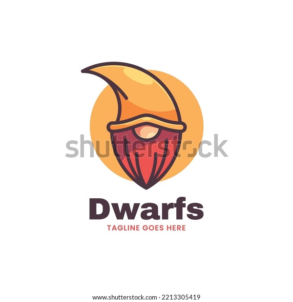 Vector Logo Illustration Dwarfs Mascot Cartoon Stock Vector (Royalty ...
