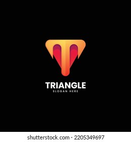 Vector Logo Illustration Letter T Triangle Stock Vector (Royalty Free ...