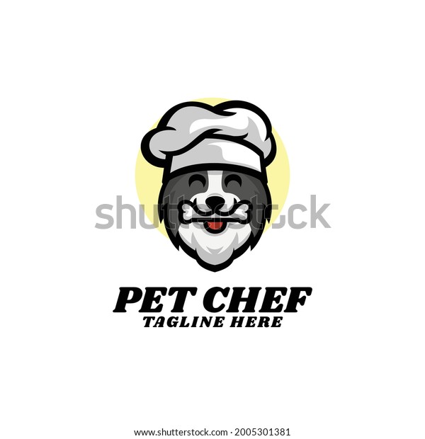 Vector Logo Illustration Pet Chef Mascot Stock Vector (Royalty Free ...