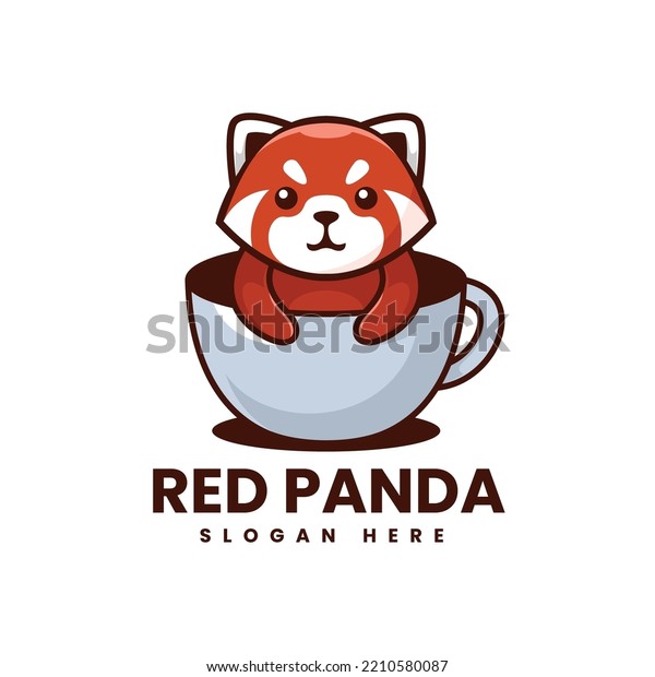 Vector Logo Illustration Red Panda Mascot Stock Vector (Royalty Free ...