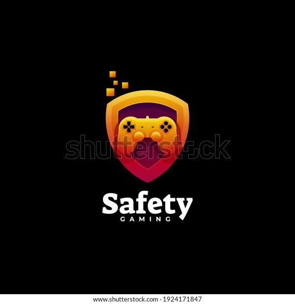 Vector Logo Illustration Safety Gradient Colorful Stock Vector (Royalty ...