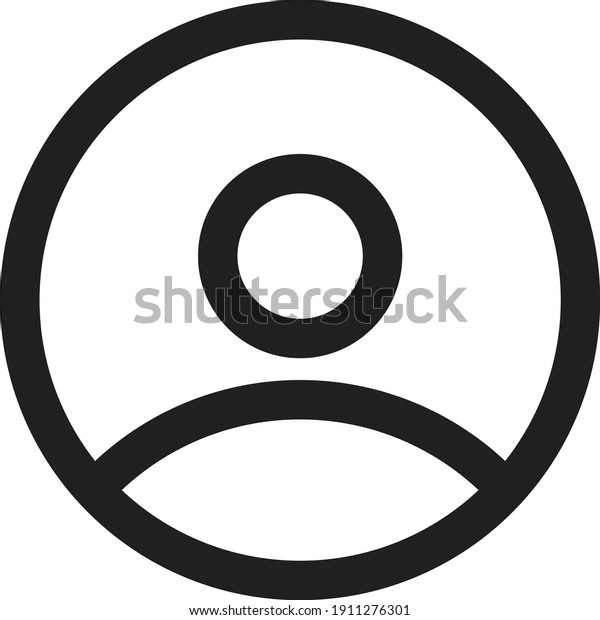 Vector Logo Illustration Single Person Icon Stock Vector (Royalty Free ...