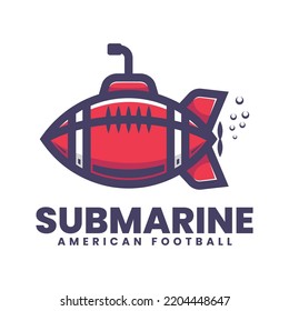 Vector Logo Illustration Submarine Simple Mascot Stock Vector (Royalty ...