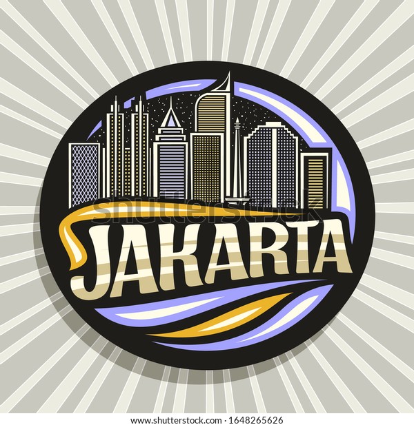 Vector Logo Jakarta Black Decorative Circle Stock Vector (Royalty Free ...