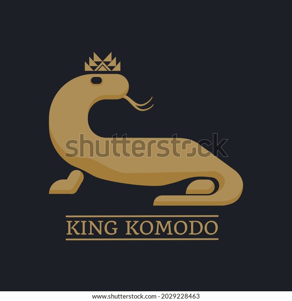 Vector Logo King Komodo Wearing Crown Stock Vector (Royalty Free ...