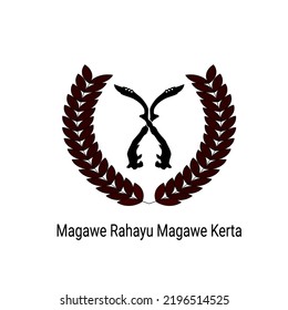 Vector Logo Kujang Sundanese Weapon Padi Stock Vector (Royalty Free ...