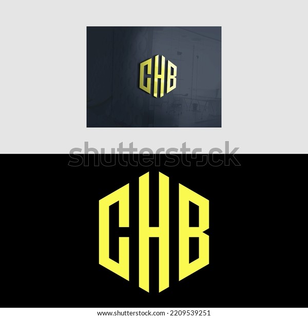 Vector Logo Letter Chb Yellow Hexagon Stock Vector (Royalty Free ...