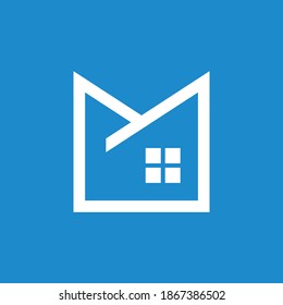 Vector Logo Letter M House Shape Stock Vector (Royalty Free) 1867386502 ...