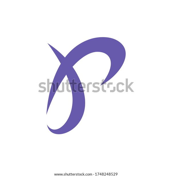 Vector Logo Letter P Purple Stock Vector (Royalty Free) 1748248529 ...