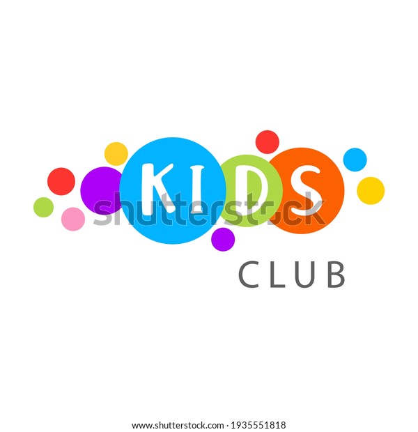 Vector Logo Lettering Word Kids Background Stock Vector (Royalty Free ...