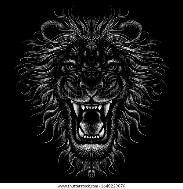 Vector Logo Lion Tattoo Tshirt Print Stock Vector (Royalty Free ...