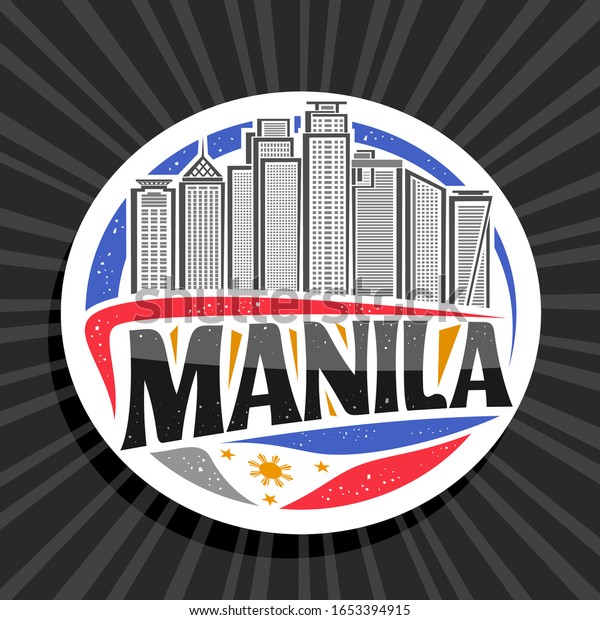 Vector Logo Manila White Decorative Circle Stock Vector (Royalty Free ...