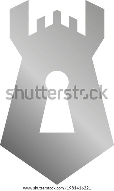 Vector Logo Medieval Castle Tower Shield Stock Vector (Royalty Free ...
