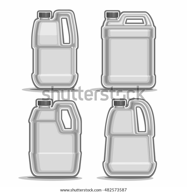 Vector Logo Monochrome Canisters Consisting 4 Stock Vector (Royalty ...