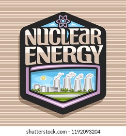 Vector Logo Nuclear Energy Dark Hexagonal Stock Vector (Royalty Free ...