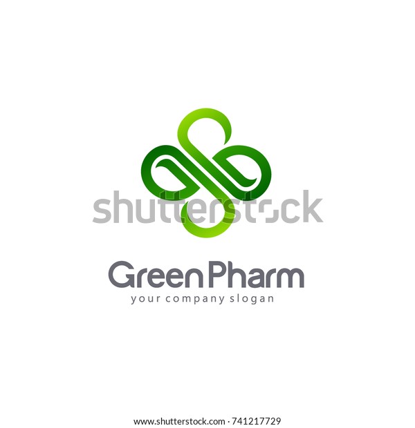 Vector Logo Pharmacy Eco Bio Organic Stock Vector (Royalty Free ...
