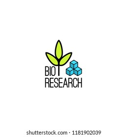 Vector Logo Plant Cubes Bio Research Stock Vector (Royalty Free ...