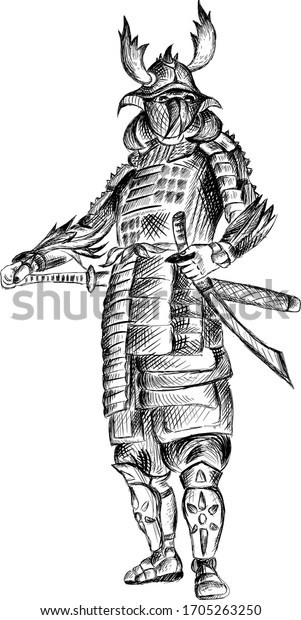 Vector Logo Samurai Tattoo Tshirt Design: เวกเตอร์สต็อก (ปลอดค่า ...