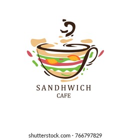 Vector Logo Sandwich Cafe Restaurant Stock Vector (Royalty Free ...