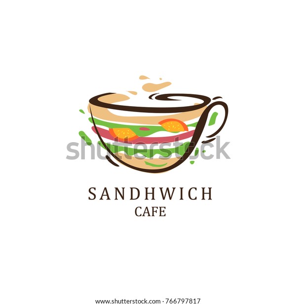 Vector Logo Sandwich Cafe Restaurant Stock Vector (Royalty Free ...