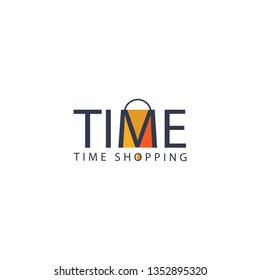 Vector Logo Shopping Time Icon Unique Stock Vector (Royalty Free ...