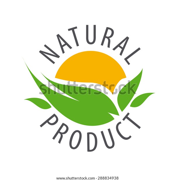 logotipo vectorial sol y hojas verdes