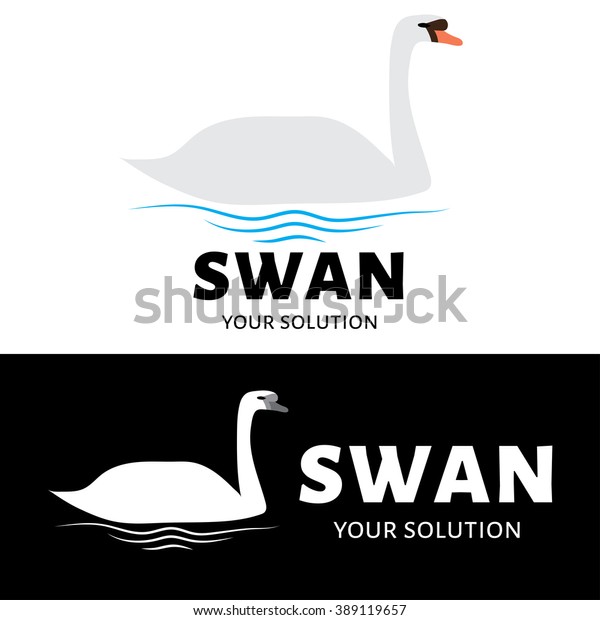 Vector Logo Swan Brand Logo Form Stock Vector (Royalty Free) 389119657 ...