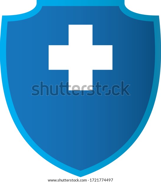 Vector Logo Symbol Protection Blue Shield Stock Vector (Royalty Free ...