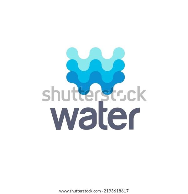 Vector Logo Template Abstract Water Icon Stock Vector (Royalty Free ...