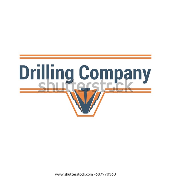 Vector Logo Template Drilling Company Illustration Stock Vector ...