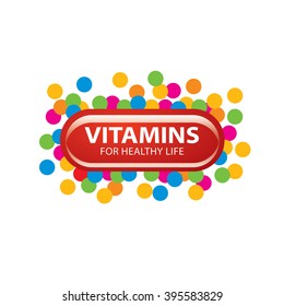 Vector Logo Vitamins Stock Vector (Royalty Free) 395583829 | Shutterstock
