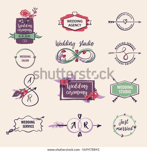 Vector Logo Wedding Agency Studio Ceremony Stock Vector (Royalty Free ...